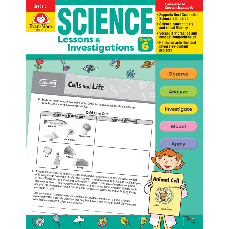 Evan-Moor® Science Lessons and Investigations, Grade 6 – Creative Mailer